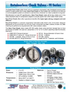 Introduction Retainerless Check Valves | Sure Flow Equipment Inc.